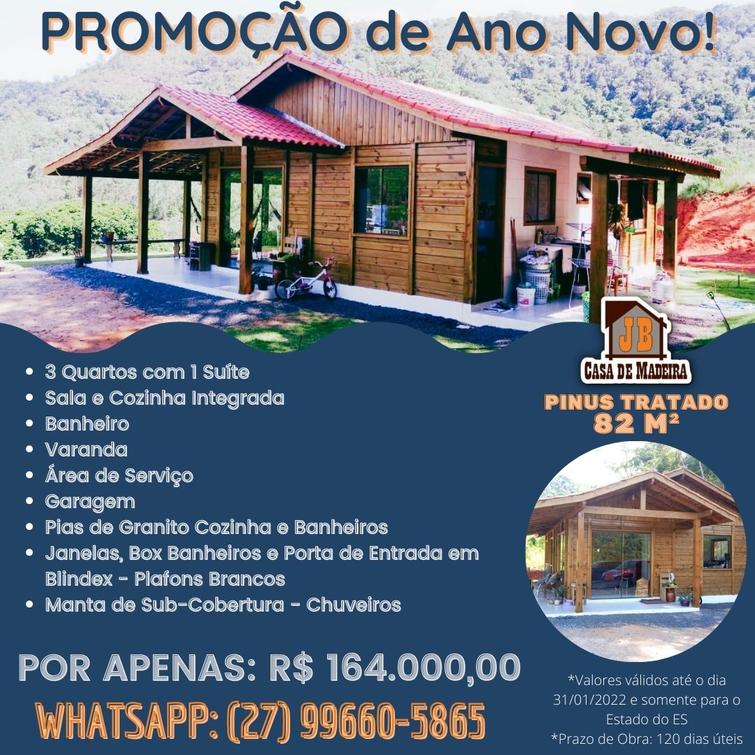 PROMOÇÃO CASA PRONTA! – JB Casa de Madeira